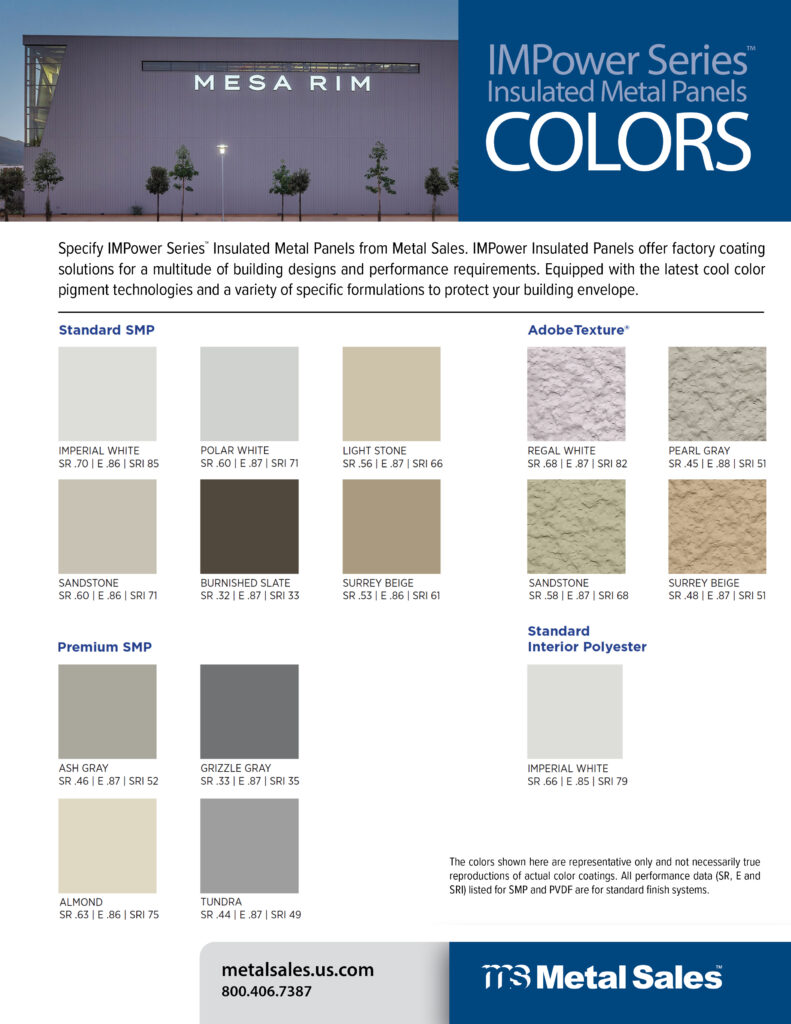 Color Charts & Color Guides | Metal Sales | Roofing Manufacturer